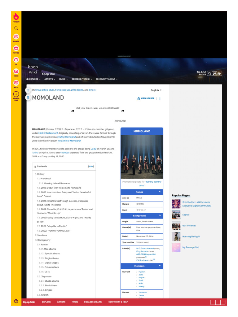 Kpop Fandom Com Wiki MOMOLAND | PDF