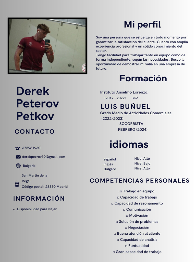 Curriculum Derek | PDF