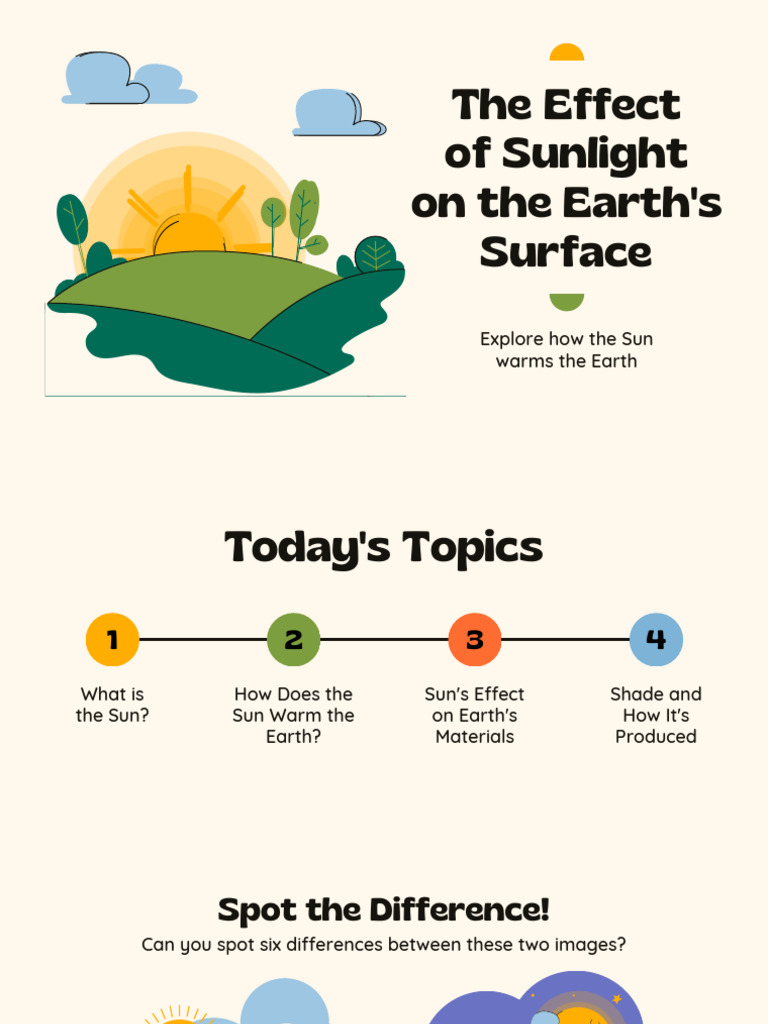 Sunlight's Impact on Earth's Surface | PDF | Sun | Earth