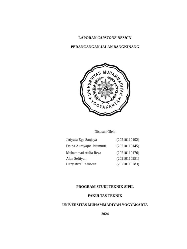 Laporan Capstone: Desain Jalan Bangkinang | PDF