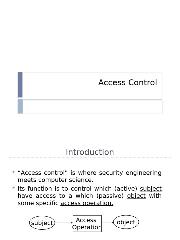 Understanding Access Control Mechanisms | PDF | Access Control ...