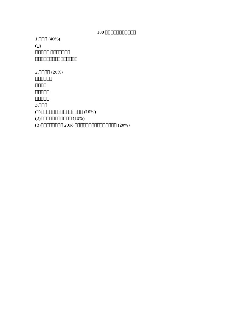 100年曉明女中歷史科試考題PTT版 | PDF