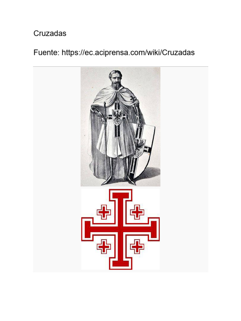 Historia de las Cruzadas: Orígenes y Eventos | PDF | Cruzadas | Saladin