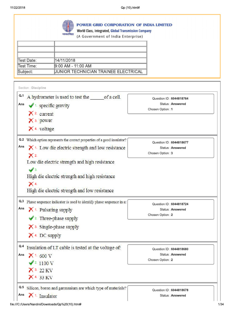 Electrical paper | PDF