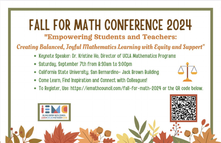 Fall For Math 2024-Half Sheet | PDF