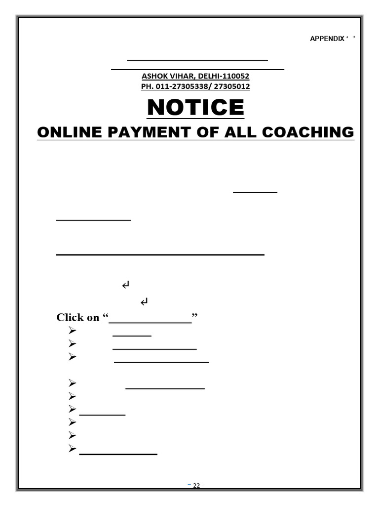 Online Coaching Fee Payment Guide | PDF