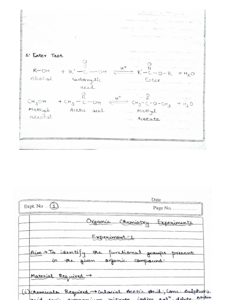 Organic Chemistry Practical Work | PDF