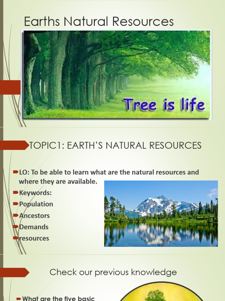 Earths Natural Resources PART1 | PDF | Renewable Resources | Renewable ...