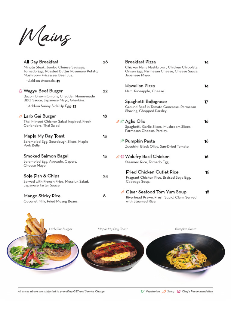 Memo Café Menu Highlights | PDF | Hamburgers | Salad