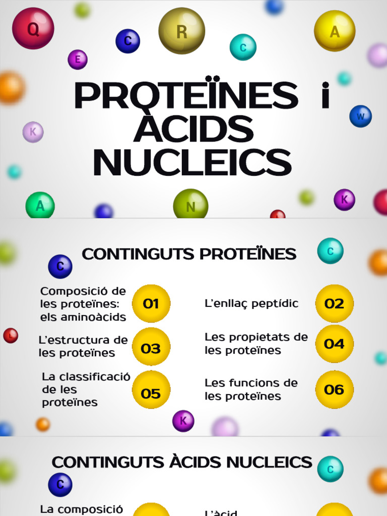 Proteïnes I Àcids Nucleics | PDF
