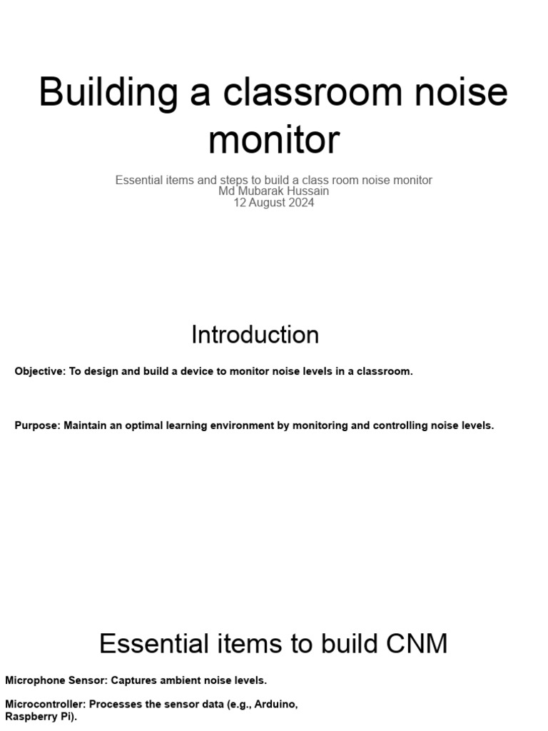 Build Your Classroom Noise Monitor | PDF | Computer Monitor ...