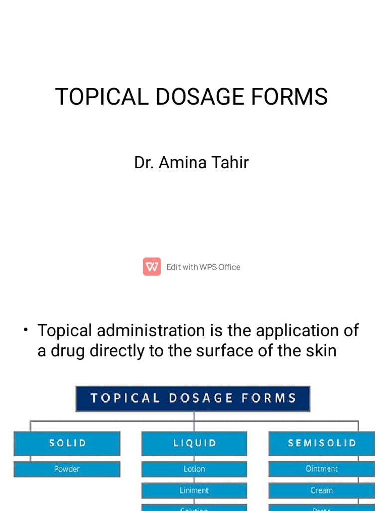 Topical Dosage Forms | PDF | Topical Medication | Chemical Substances