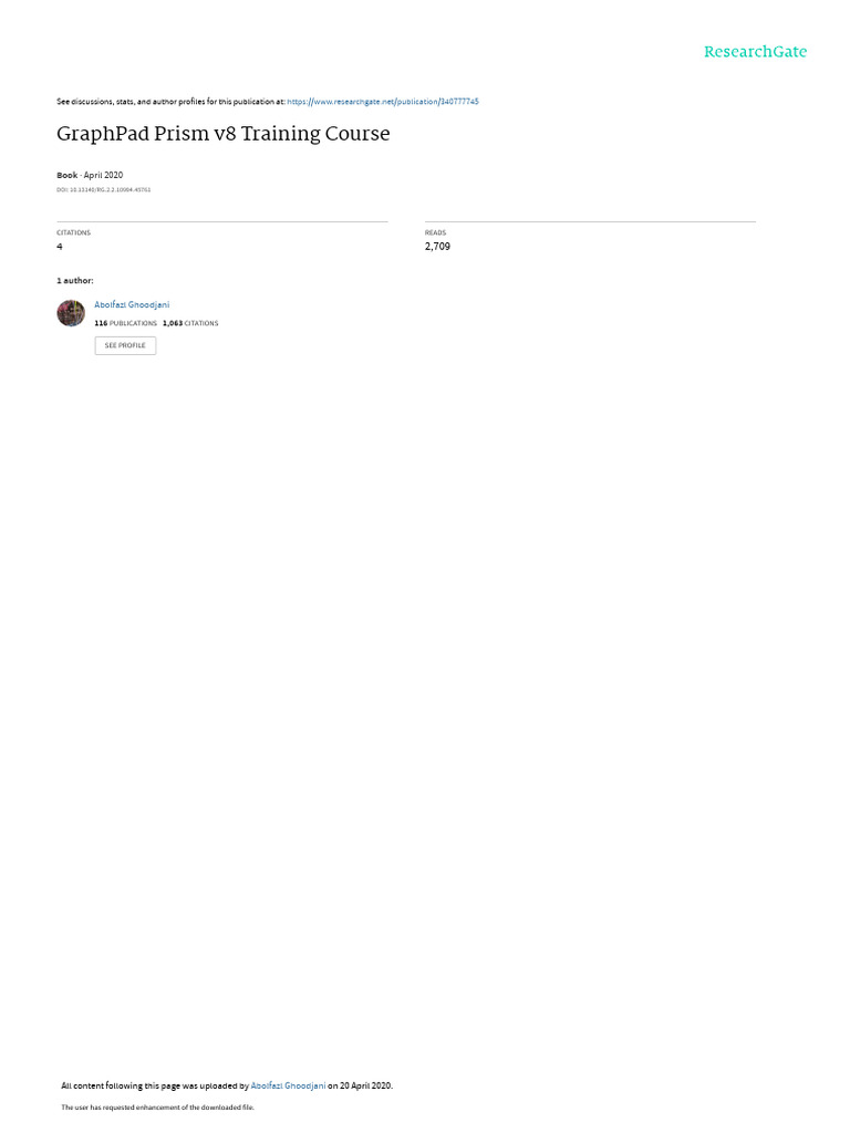 GraphPad Prism v8 Course Guide | PDF | Student's T Test | Regression ...