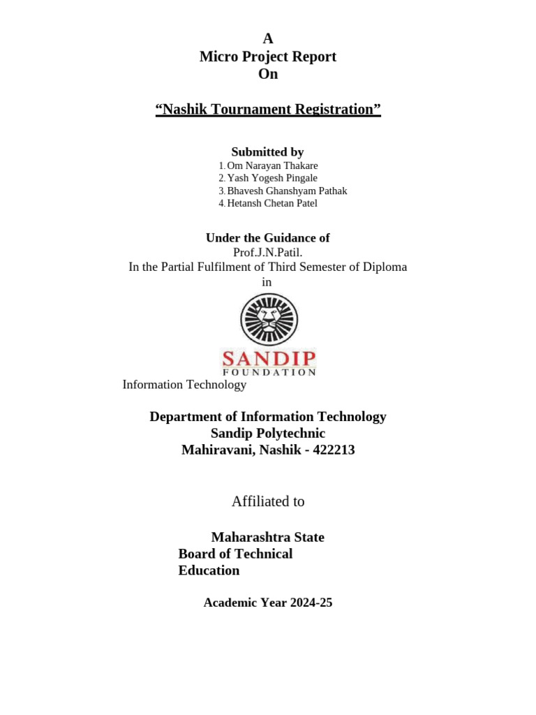AJP Microproject Format IT | PDF | Databases | Web Application