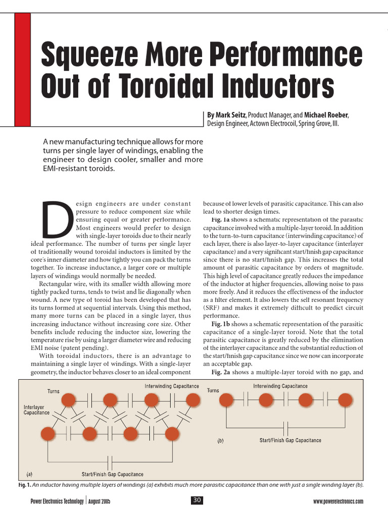 Power Electronics Aug 05 Article | PDF | Inductor | Capacitor