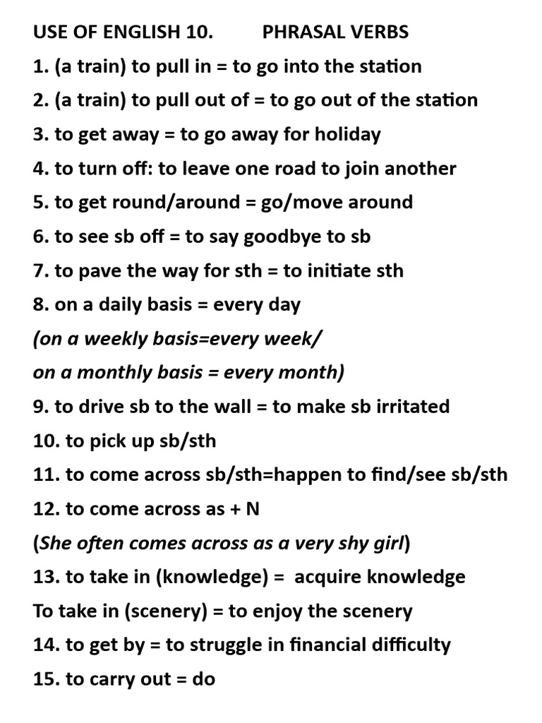 Use of English 10 - Word List | PDF