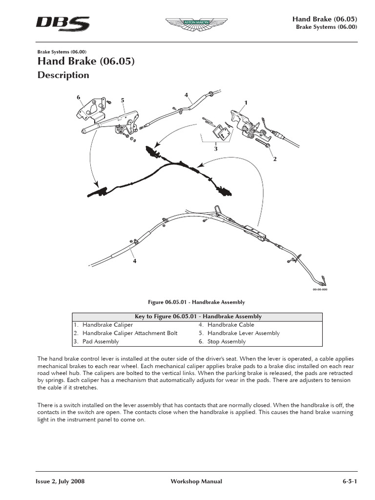 DBS Workshop Manual 09 - Handbrake | PDF | Brake | Vehicle Parts
