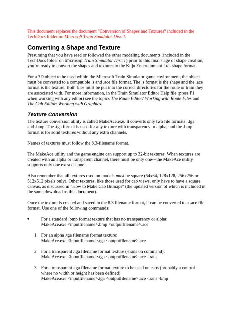 Conversion of Shapes and Textures 1.01 | PDF | Computer File | Texture ...