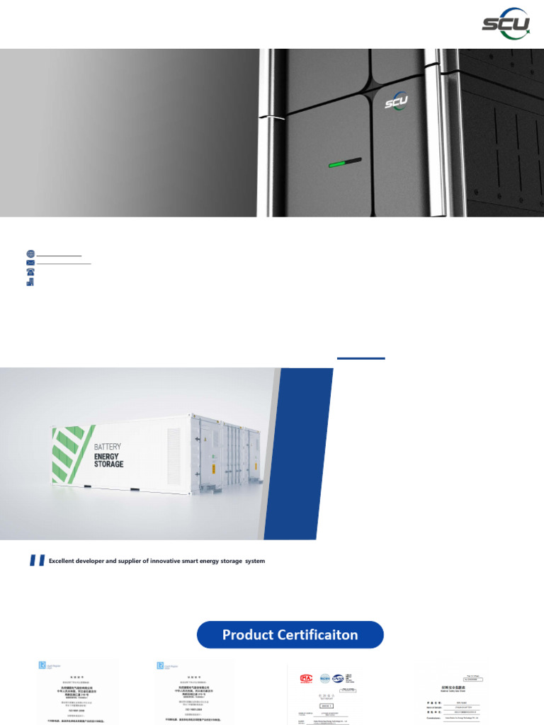 SCU 250kW800Kwh 20ft BESS Container_updated 20230513 | PDF | Electrical ...