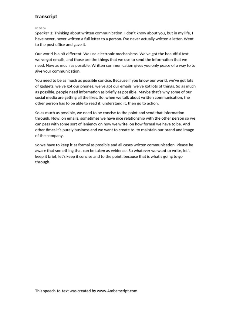 Written Communication and Email Writing - mp4 - Edited | PDF