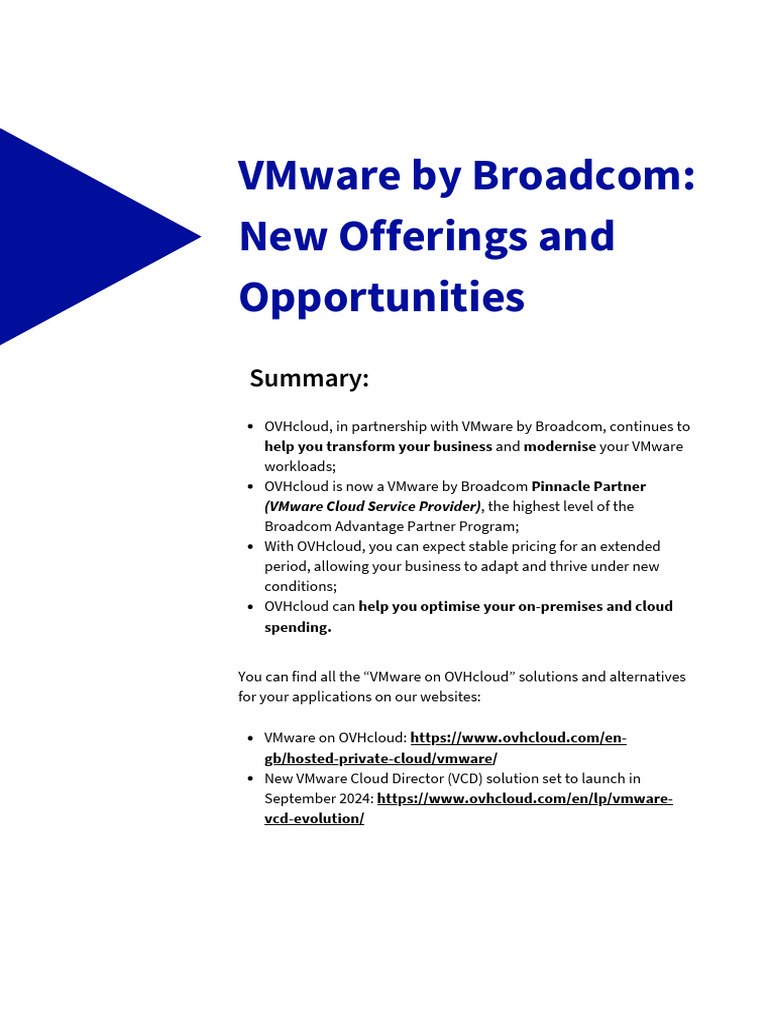 Vmware By Broadcom New Offerings And Opportunities Handout 1 Pdf