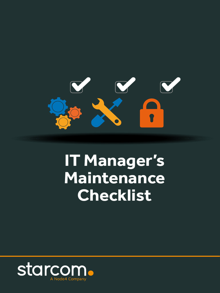 IT Manager's Maintenance Checklist | PDF | Security | Computer Security