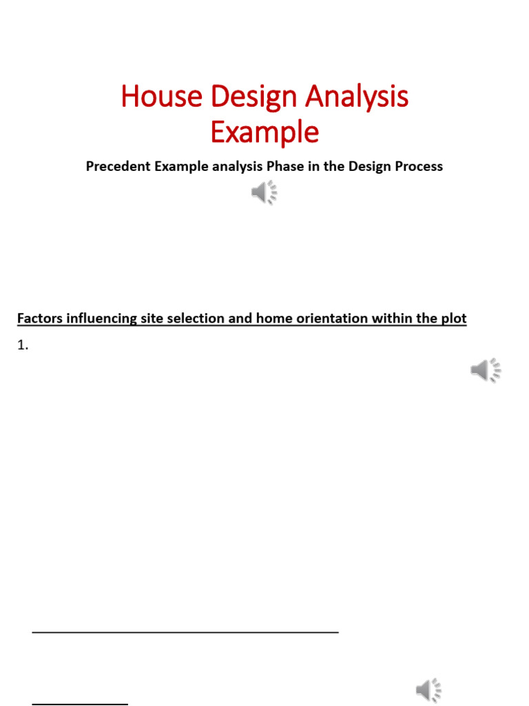House Design Analysis Example PDF | PDF | Wound