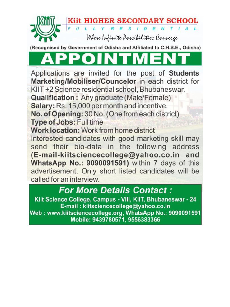 Appointment Advt 2024 | PDF