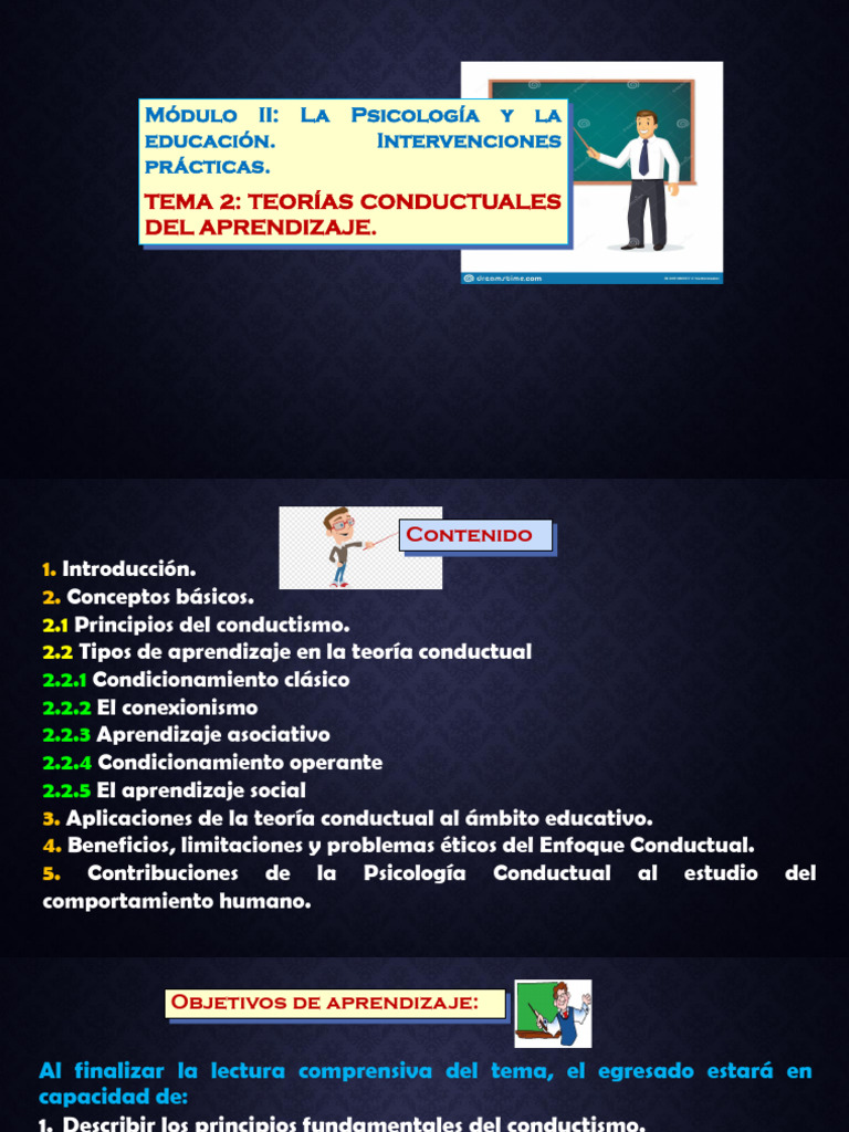 Teorías Conductuales del Aprendizaje | PDF | Behaviorismo | Aprendizaje