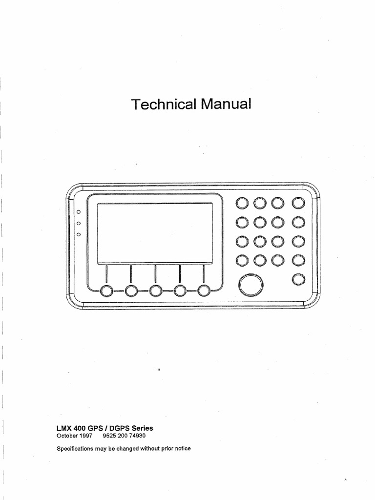 MX 400 Technical Manual | PDF