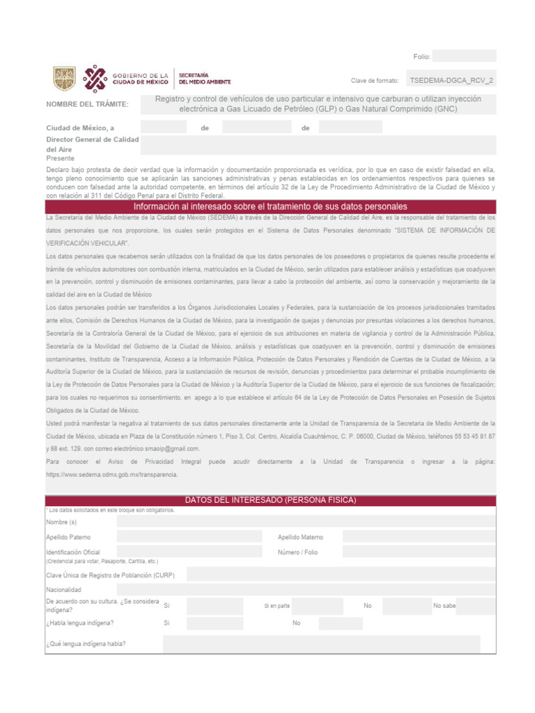 Tsedema Dgva RCV 2 | PDF | México