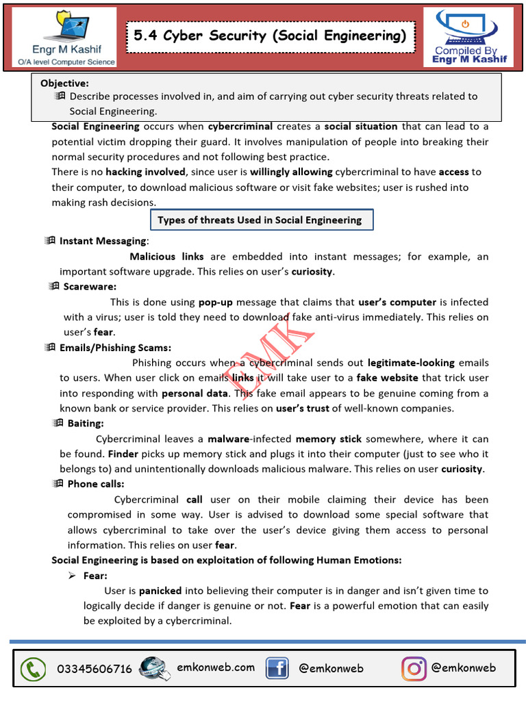 Understanding Social Engineering Threats | PDF | Transport Layer ...