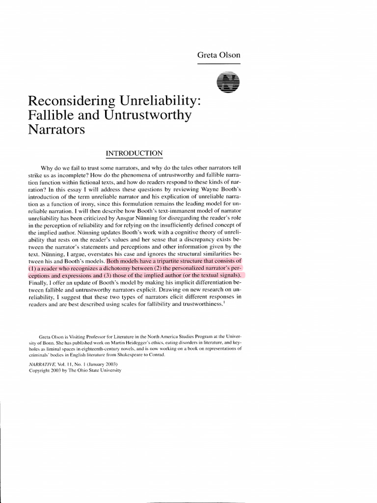 4.Reconsidering_Unreliability_Fallible_and-1 | PDF | Narration ...