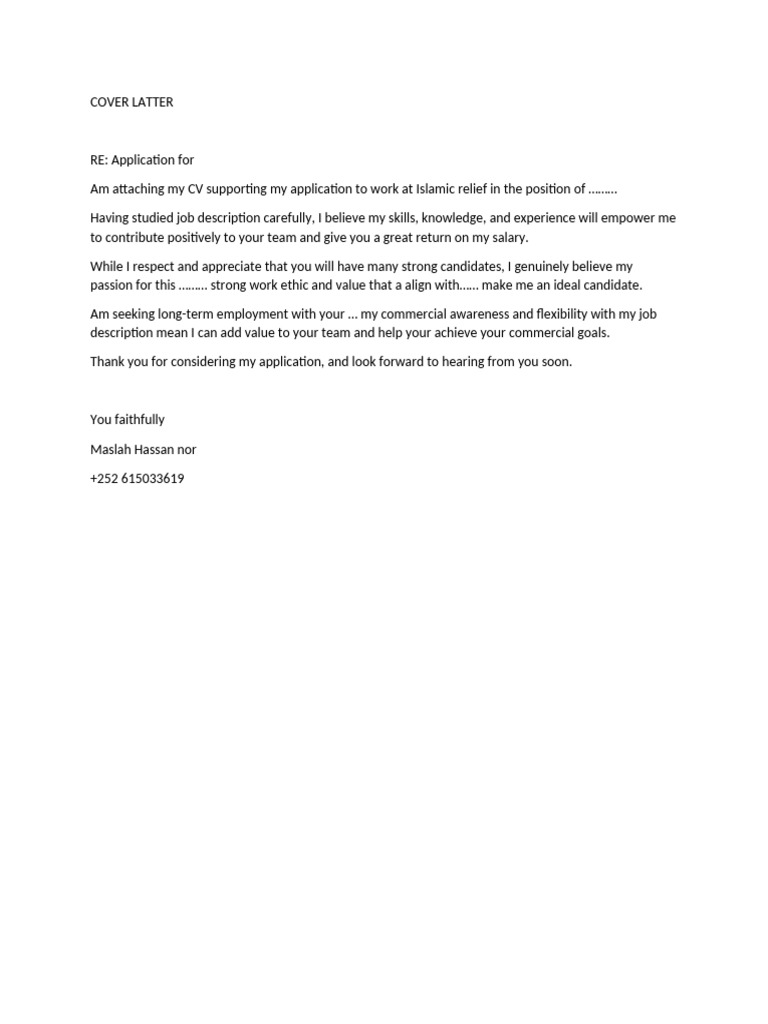 Cover Latter 2 | PDF