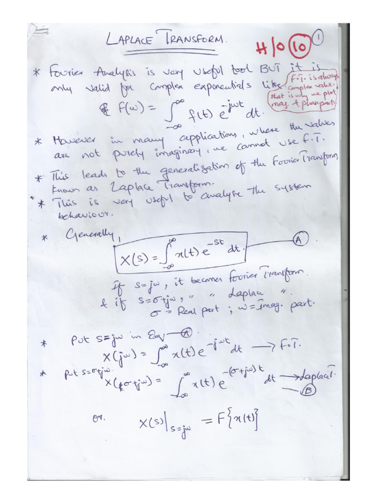 Lecture 11 Laplace Transform | PDF