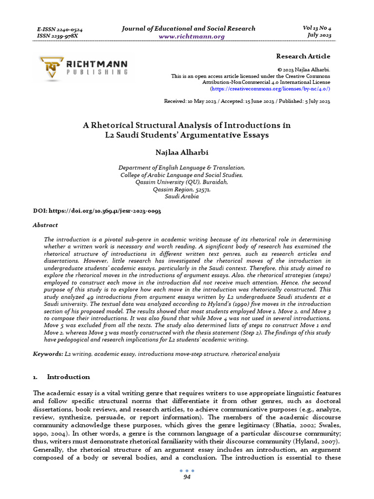 Researches On Academic Writing | PDF | Essays | Rhetoric