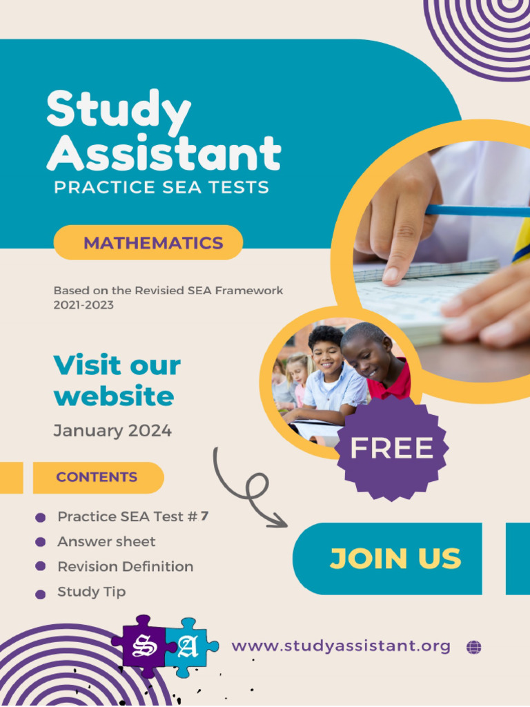 SEA Practice Test #7: Mathematics | PDF | Average | Mathematics
