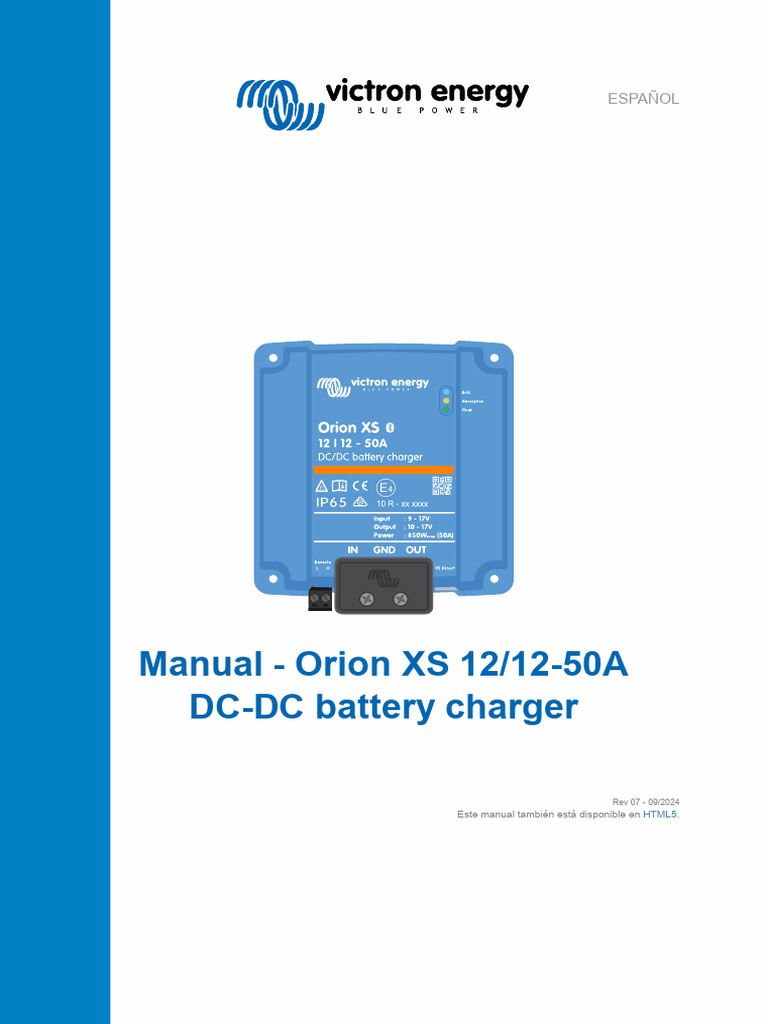 Manual Orion XS 12/12-50A Cargador DC-DC | PDF | Tornillo | Ingenieria ...