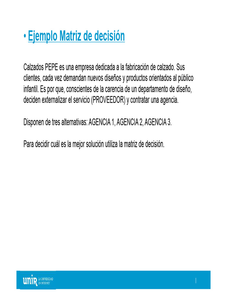 Regulación de La Calidad - Ejemplo Matriz de Decisión | PDF | Business