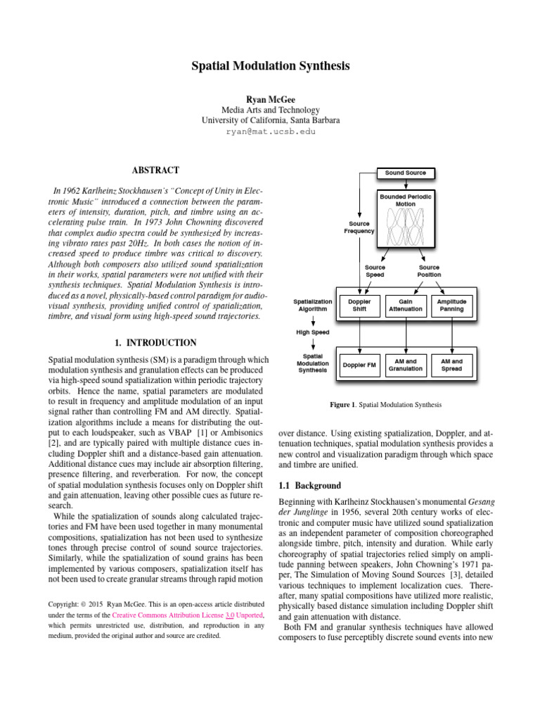 spatial-modulation-synthesis | PDF | Synthesizer | Modulation