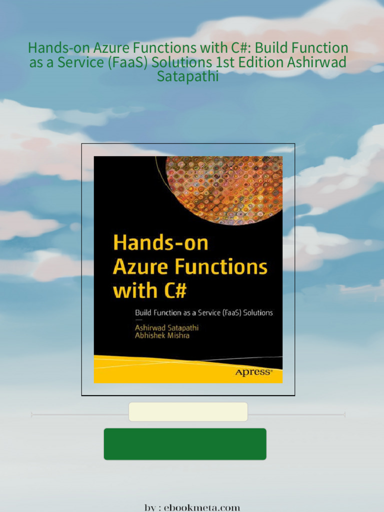 [Ebooks PDF] download Hands-on Azure Functions with C#: Build Function as a Service (FaaS ...