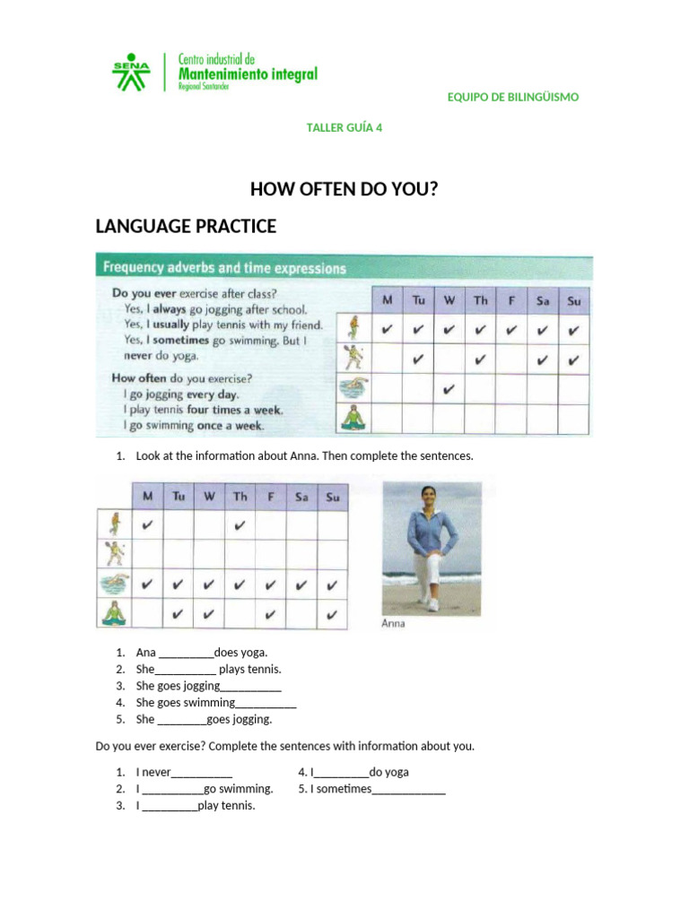 Unit 4. How Often Do You | PDF