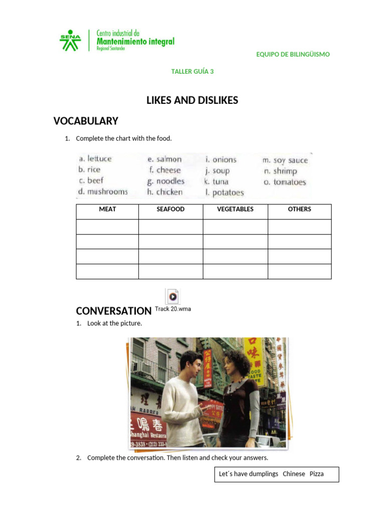UNIT 3.LIKES AND DISLIKES | PDF