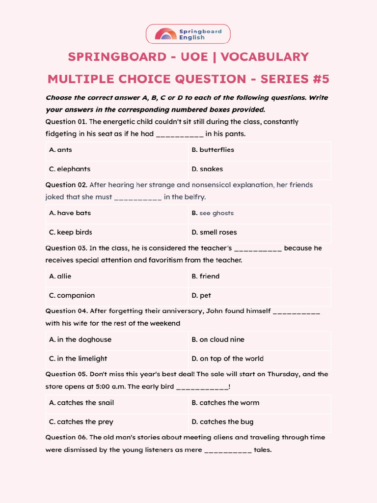 Vocabulary MCQ 5 1600 PDF - Gdrive.vip | PDF