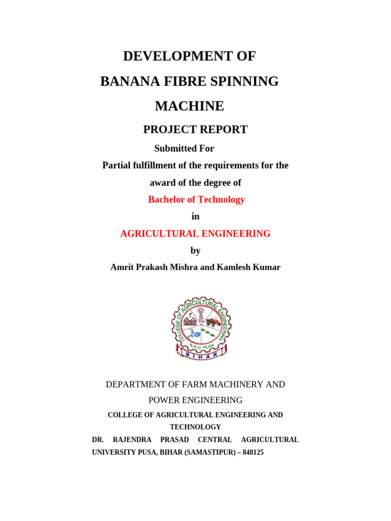 Amrit Development of Banana Fibre Spinning Machine - 22.08.2022 Updated ...