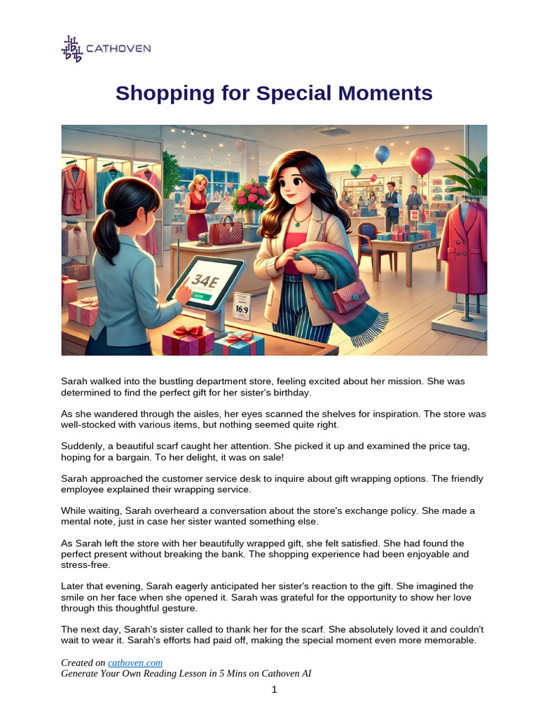 Perfect Gift Shopping Experience | PDF | Verb