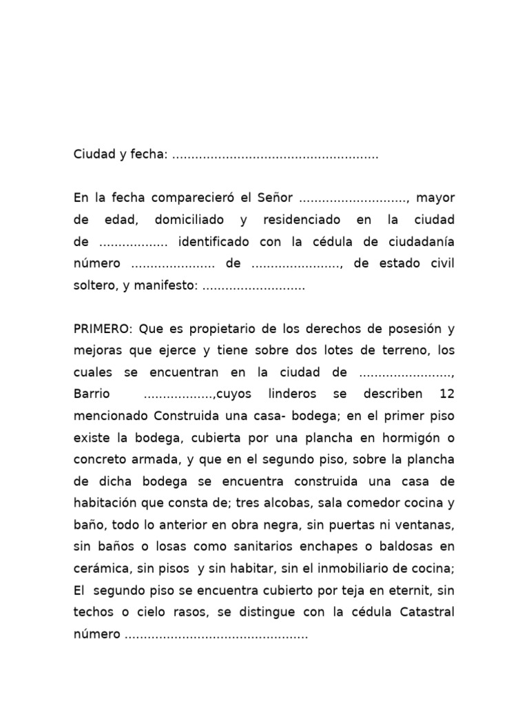Minuta de Dacion en Pagoo | PDF