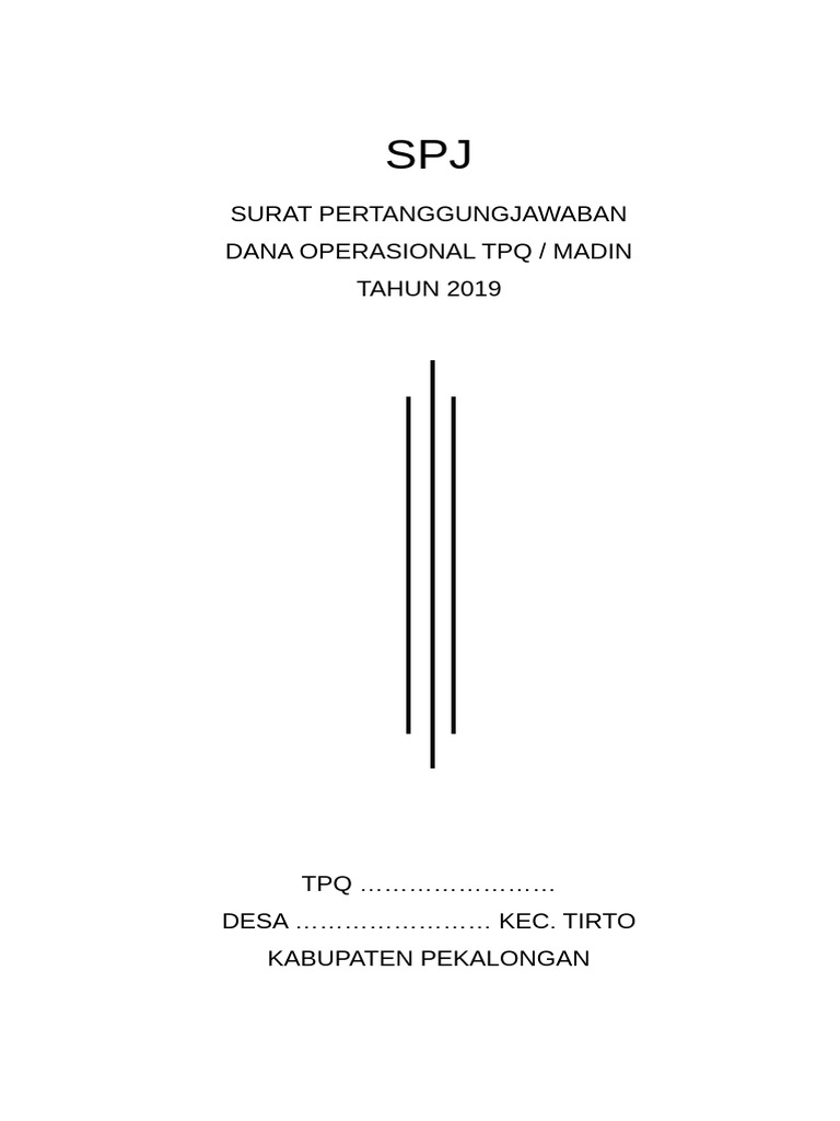 Contoh SPJ Bop TPQ 2019 | PDF