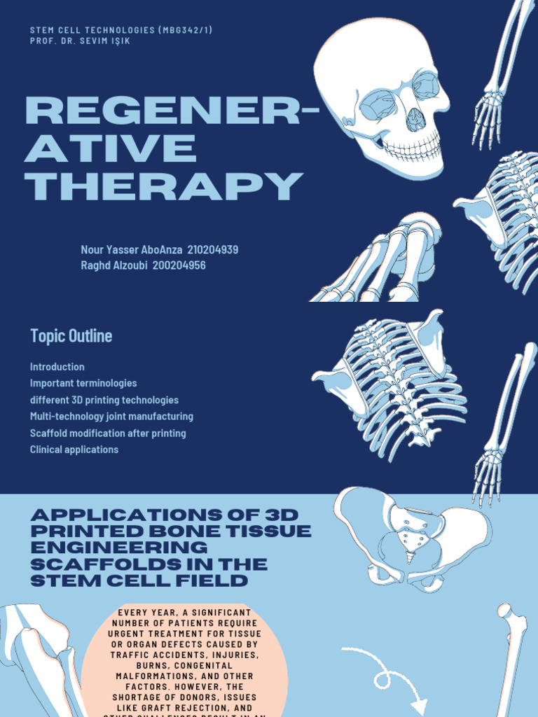 3D Printed Scaffolds for Bone Engineering | PDF | Tissue Engineering ...