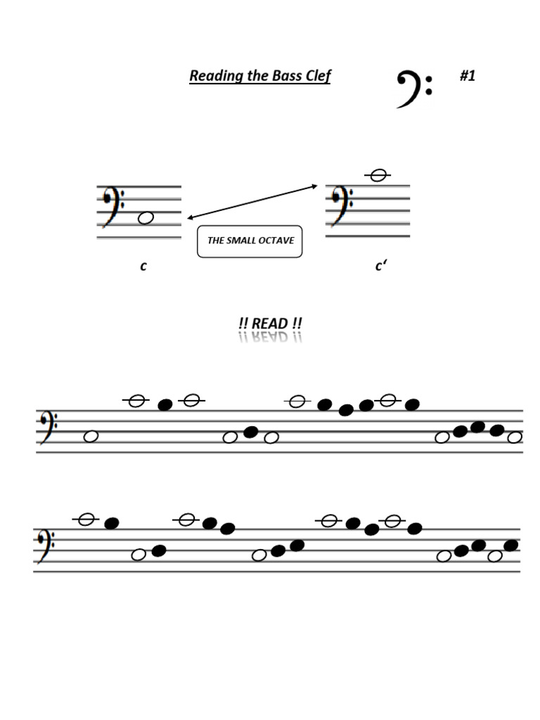 Reading The Bass Clef #1 | PDF